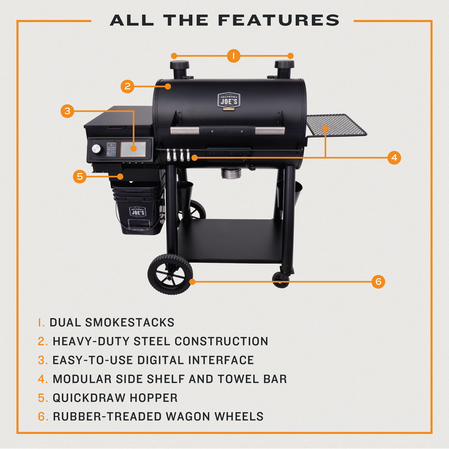 Oklahoma Joe's® Rider 900 DLX Pellet Grill
